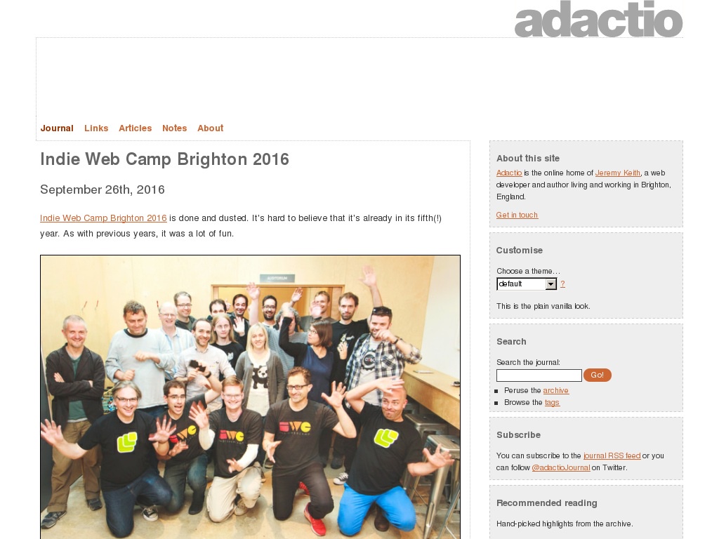 Indie Web Camp Brighton 2016 - Adactio Journal • Aaron Parecki