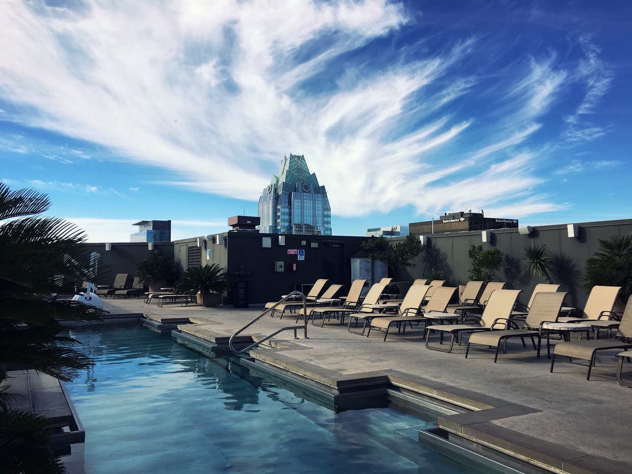 Checked in at Omni Hotel Pool • Aaron Parecki